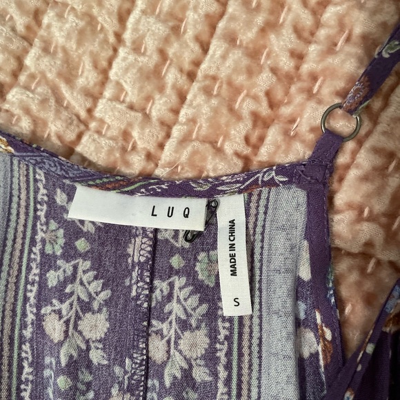 LUQ | Tops | Luq Brand Boho Purple Spaghetti Strap Tank | Poshmark